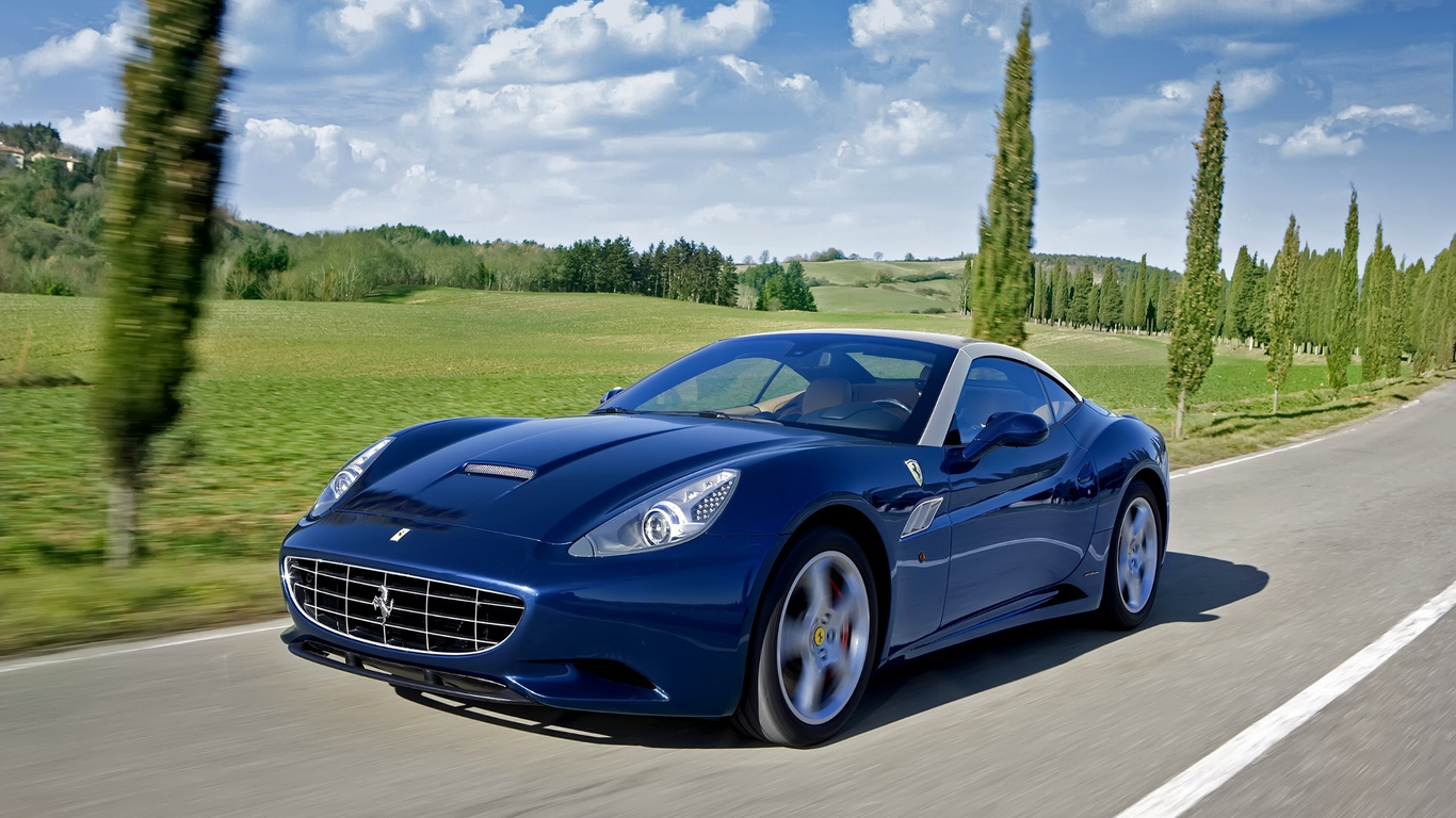 Ferrari Blue Car Wallpaper