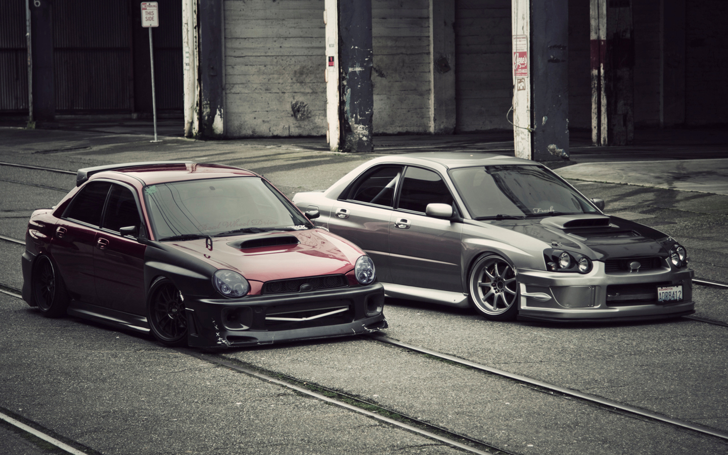 Stanced Subaru Wallpaper