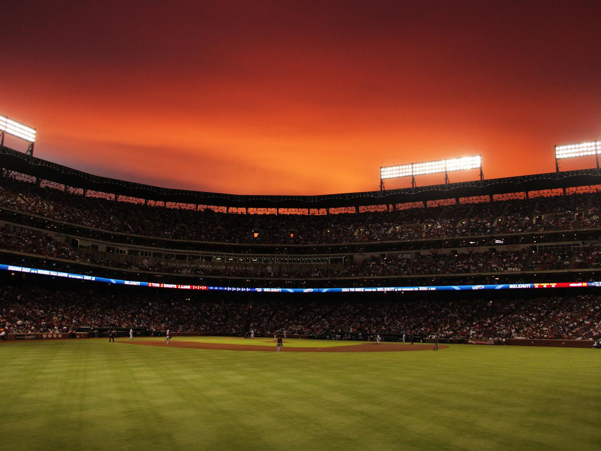 Baseball Field Wallpaper Sunset