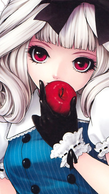 Appleanime Girlanime Scenery Apple By Sebiji.deviantart.com On