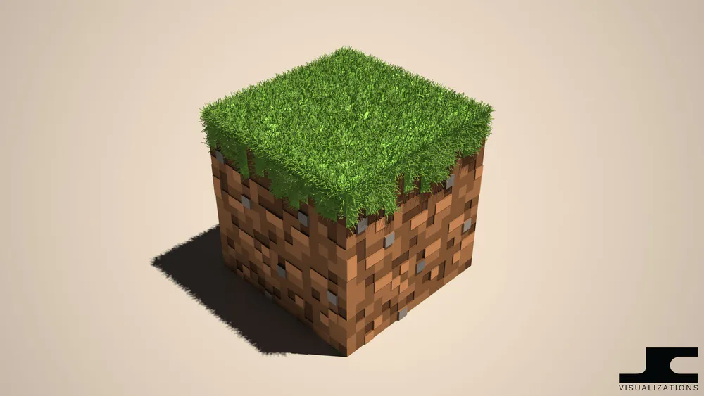 Manually crop Minecraft Grass Cube, Minecraft, Grass, Cube wallpaper to 1920x1080 resolution to ...