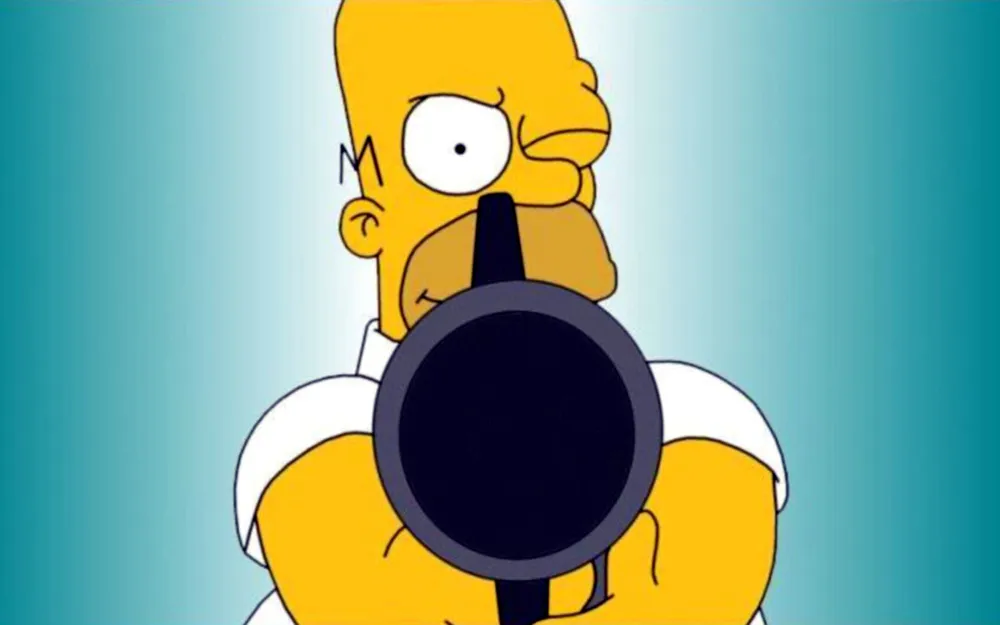 Manually crop Homer Simpson Gun, Homer, Simpson, Weapon wallpaper to ...