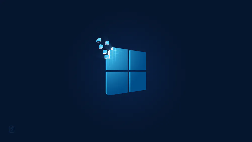 Manually crop Windows 11 Dark Blue, Windows 11, Logo, 3D wallpaper to ...